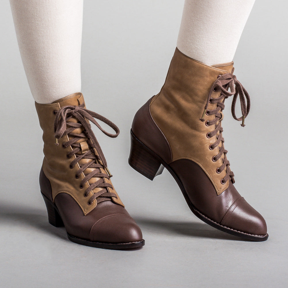 Paris Boots Wide (Tan/Brown) – American Duchess - Europe